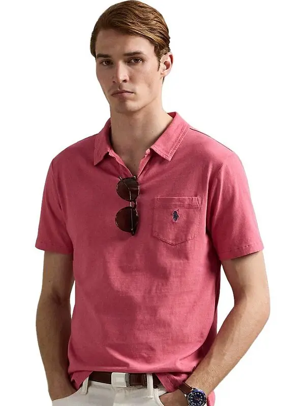 Ralph Lauren Standard Fit Cotton-linen Polo Shirt - Adirondack Berry