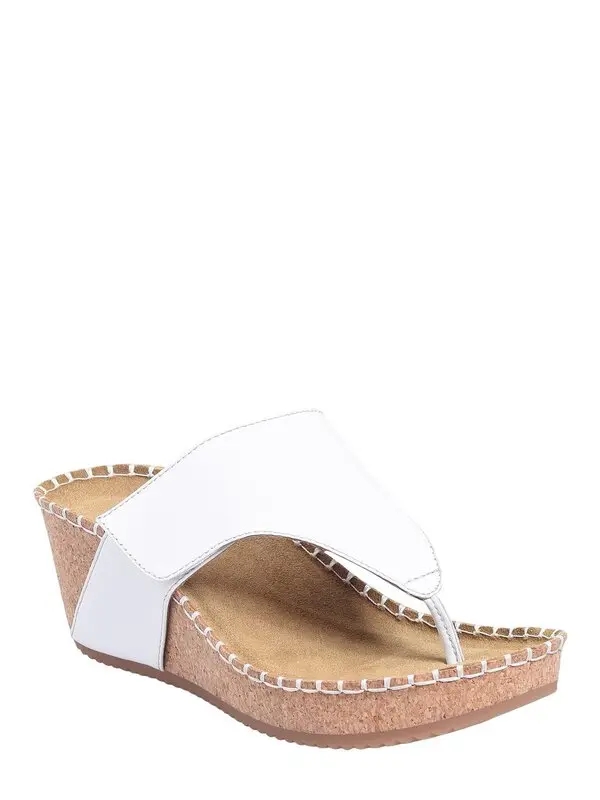 COMFORTIVA Edwyn Platform Wedge - White