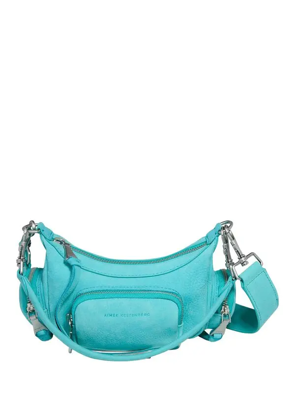 AIMEE Away We Go Mini Convertible Crossbody Bag - Ocean Blue Nubuck