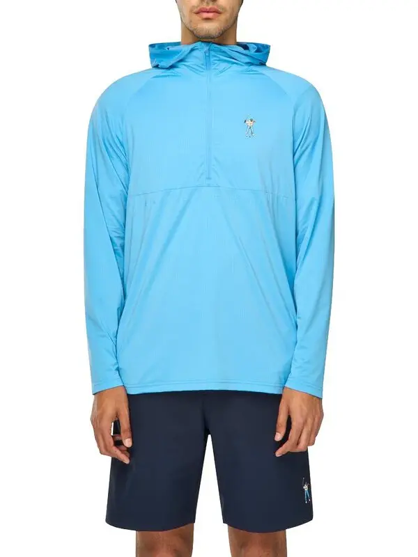 EASTSIDE GOLF Half Zip Hoodie - Tranquil Blue
