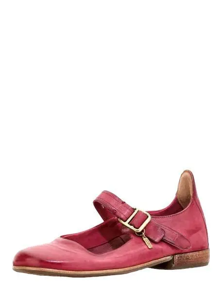 A.S.98 Zaine Mary Jane Flat - Cardinal