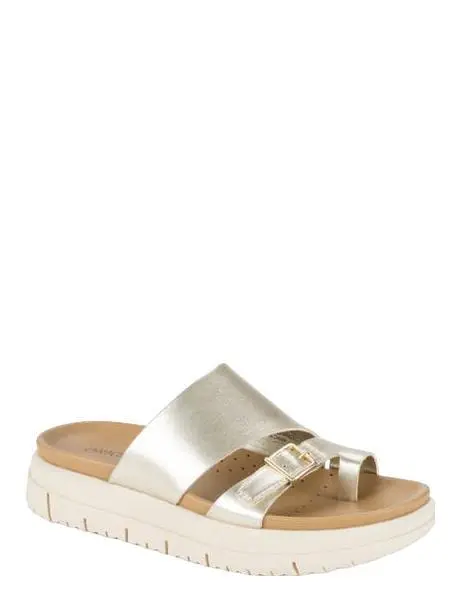 BARETRAPS Henrika Leather Slide Sandal - Champagne