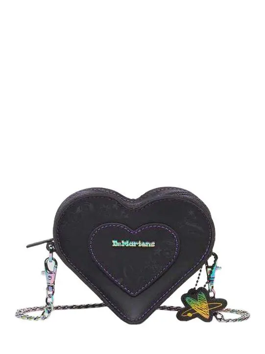 Dr. Martens Bt21 Mini Heart-shaped Leather Bag - Black