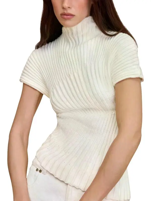 Cult Gaia Annemie Knitted Top - White