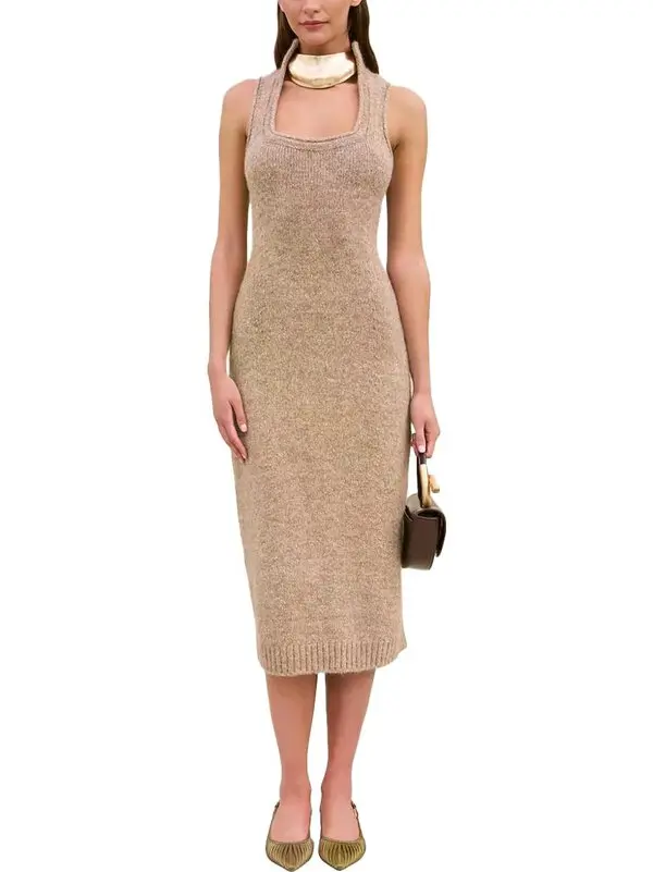 Cult Gaia Casey Knitted Dress - Neutrals