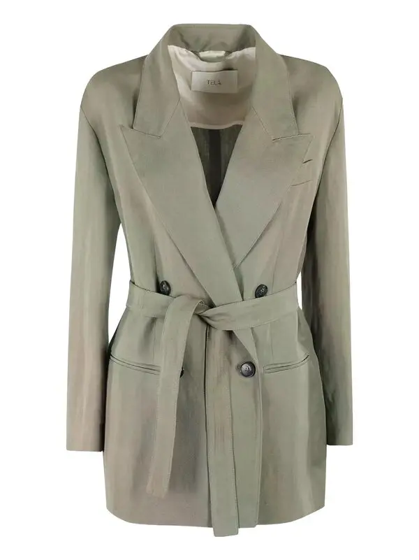 TELA Belted Jacket - Green