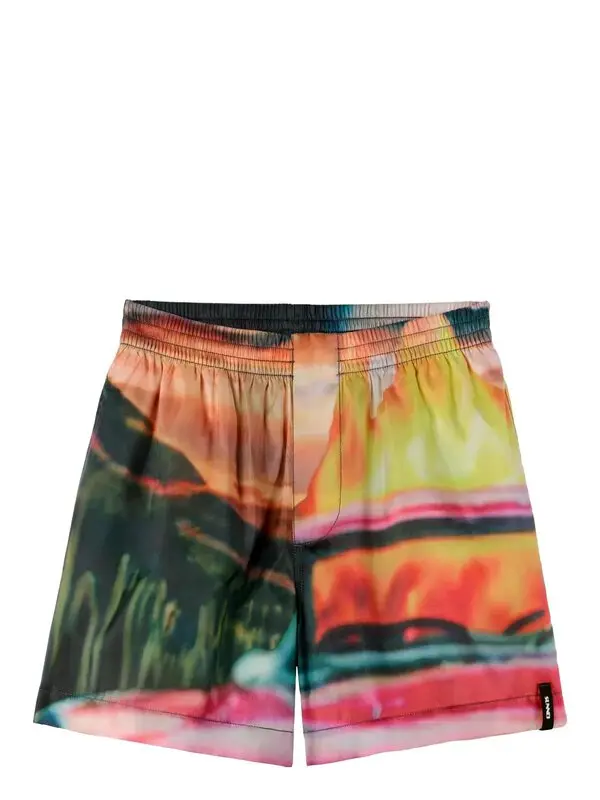 Sunnei Abstract-print Shorts - Pink