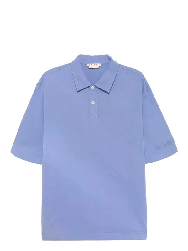 Marni Compact Jersey Polo Shirt - Blue