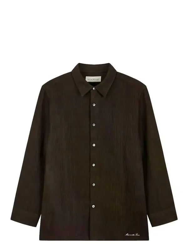 MAN ON THE BOON. Linen Overshirt - Brown