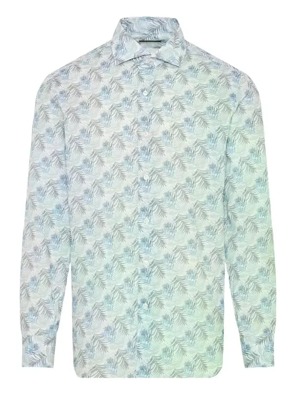 BARBA NAPOLI Printed Shirt - Neutrals