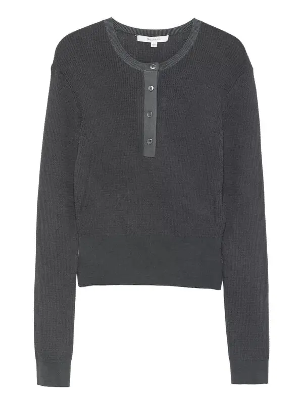 JW Anderson Waffle-knit Pullover - Grey