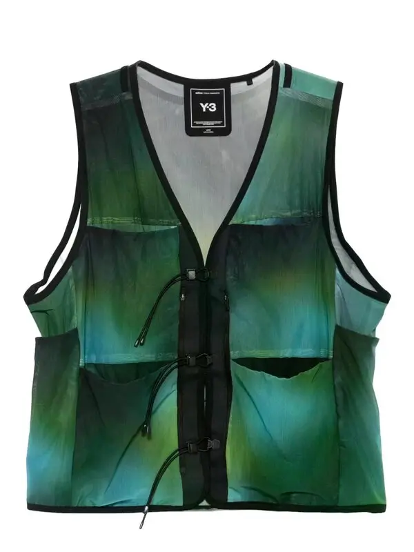 Y3 All-over Print Mesh Vest - Green