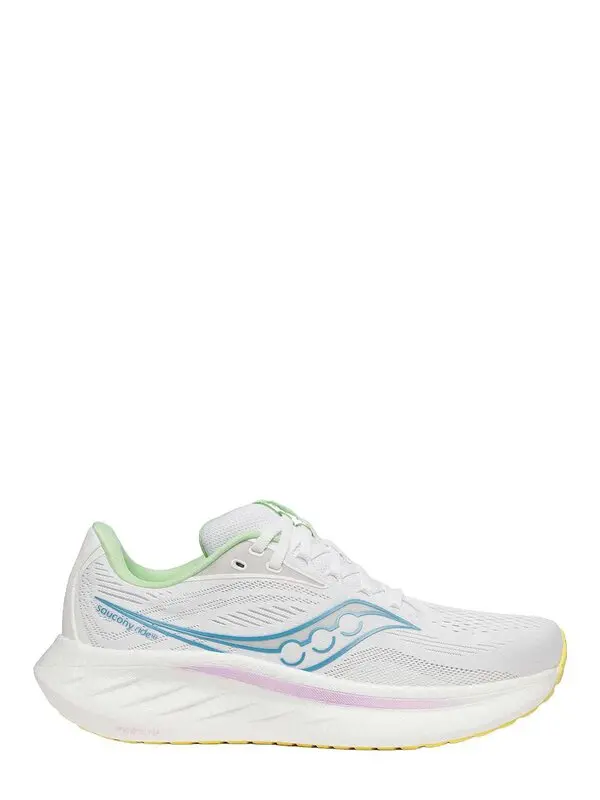 Saucony Ride 18 Athletic Sneakers - White/verbana
