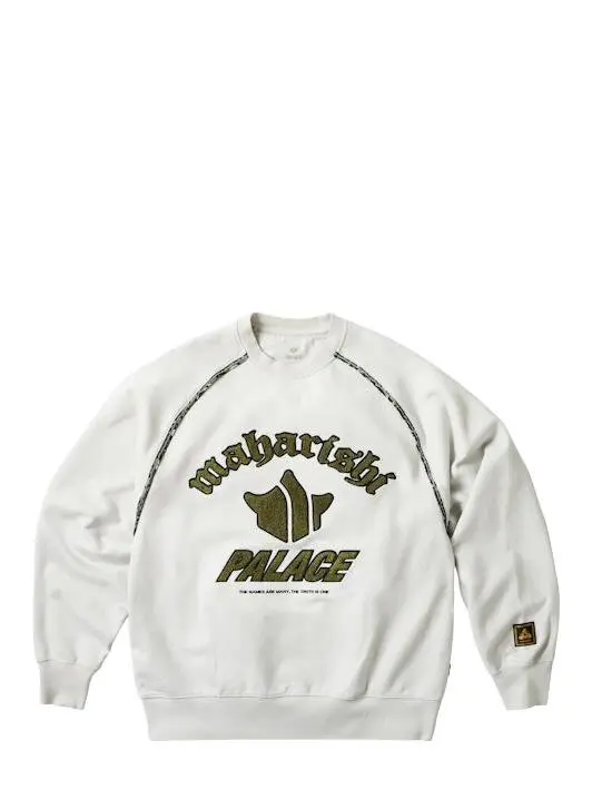 PALACE Maharishi Temple Crew - Stone White