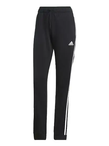 Adidas Essentials Warmup Slim Tapered 3 Stripes Track Pants - Black
