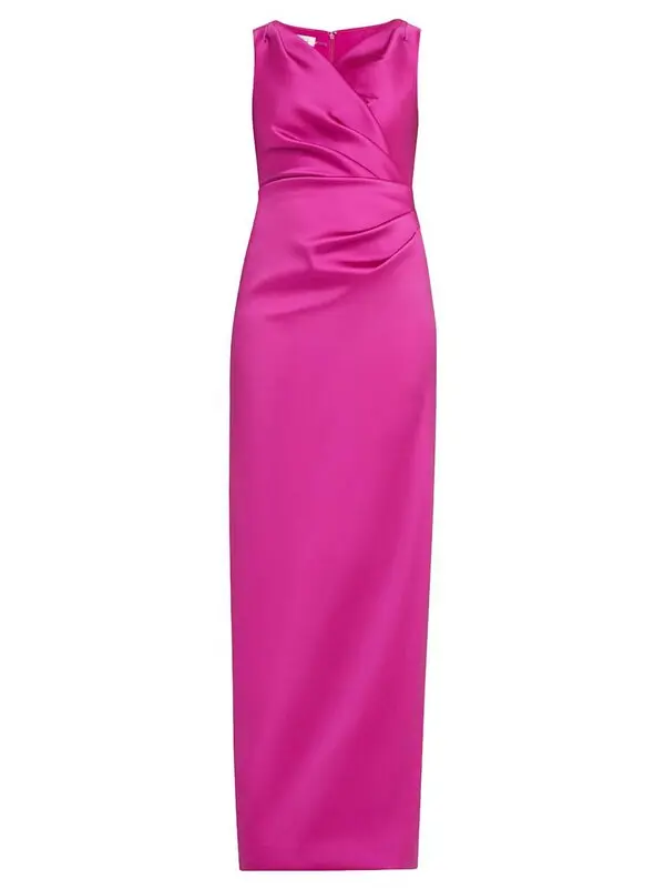 Rickie Freeman For Teri Jon Ruched Mikado Gown - Raspberry