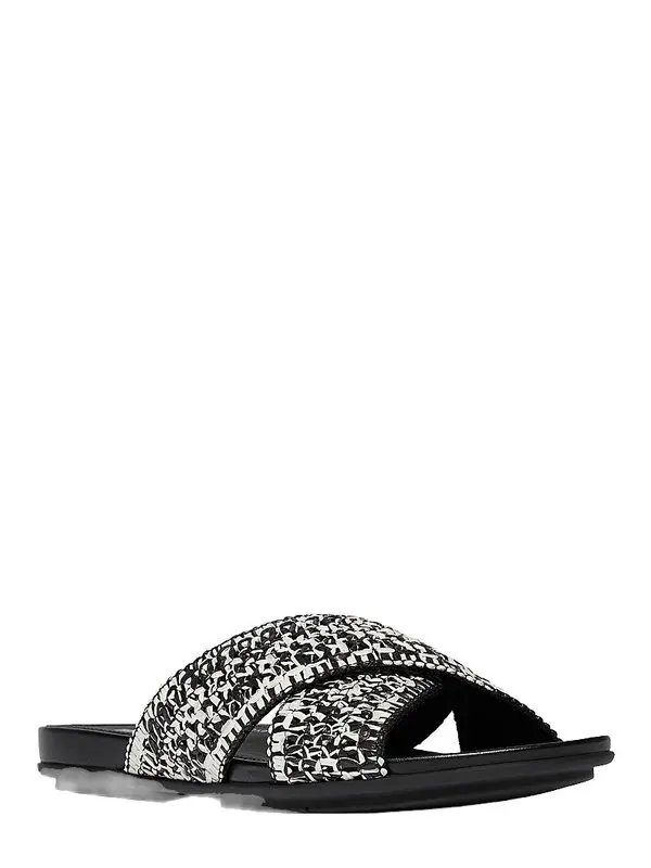 Fitflop Gracie Woven Crisscross Sandals - Black/ivory