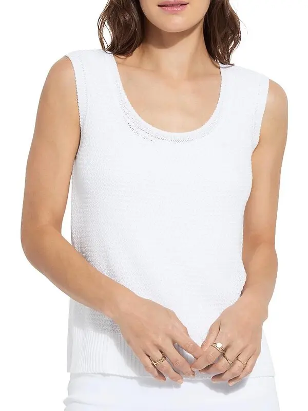 Lyssé Fiona Open Knit Sweater Tank - Off White