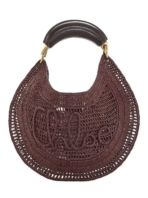 Chloé Raffia Hobo Bag - Kohl Brown