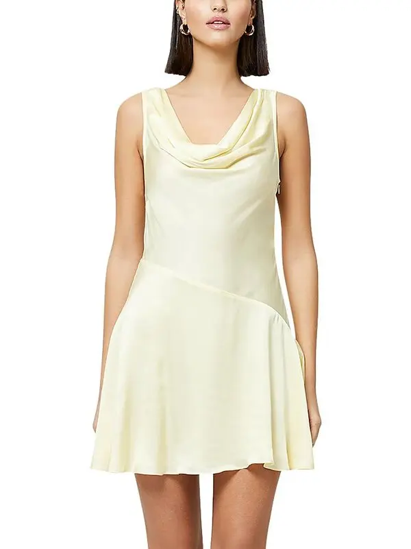 French Connection Oona Asymmetric Mini Dress - Cornsilk Yellow