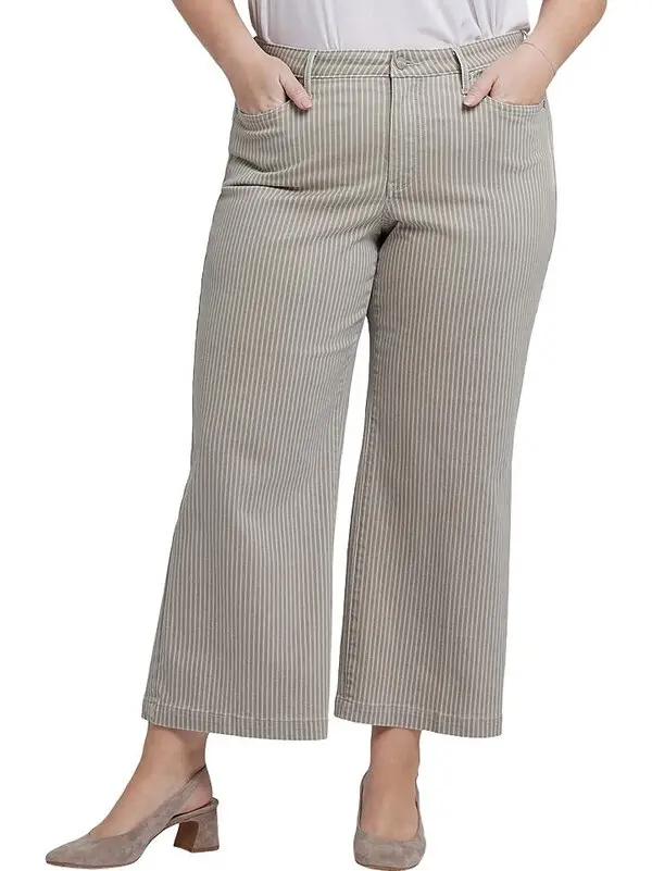 NYDJ Teresa Wide Leg Ankle Jeans - Hidden Lodge Stripe
