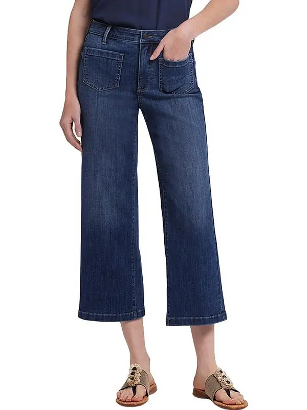 NYDJ Coco Relaxed Wide Leg Crop Jeans - Rio Rapids