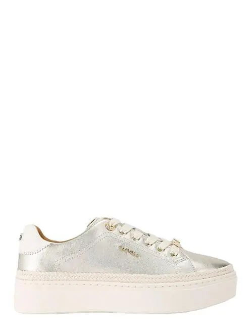 Carvela Caprese Leather Low-top Trainers - Gold