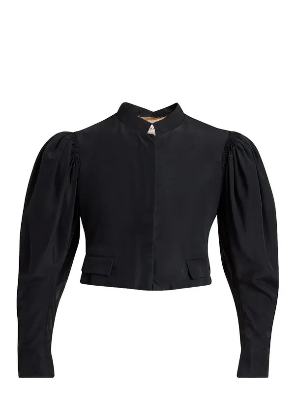 Chloé Puff-sleeve Cropped Jacket - Black