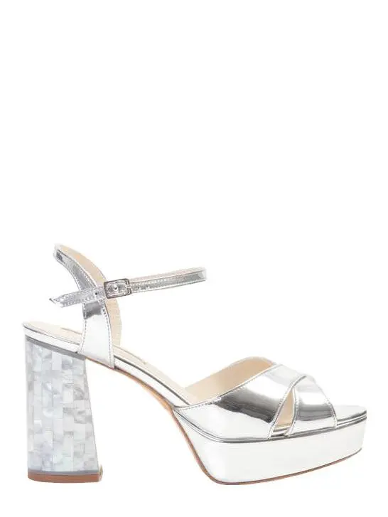 FREYA ROSE Nova Ankle Strap Platform Sandal - Silver