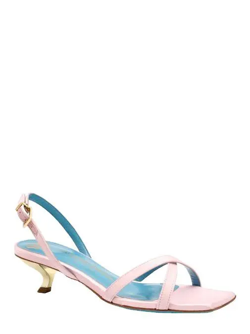 VALENTINA RANGONI Vulcano Halter Satin Sandal - Rosa Raso