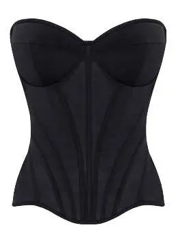 MILLA Smart Heart-shaped Low-waist Fitted Corset - Black