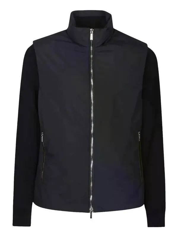 MOORER Zip-up Bomber Jacket - Blue