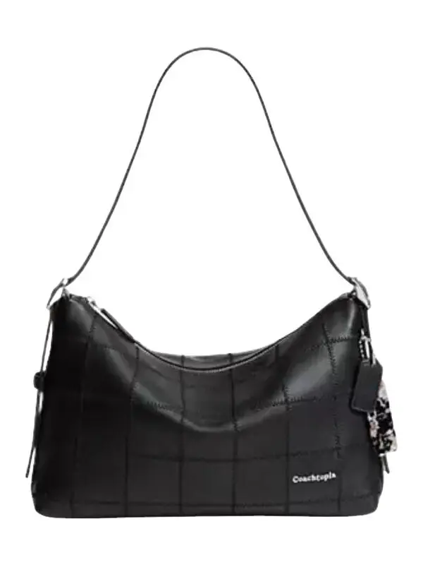 COACHTOPIA Alter/ego Checkerboard Slouchy Shoulder Bag - Black