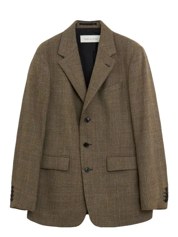 Dries Van Noten Bufordo Wool Jacket - Brown