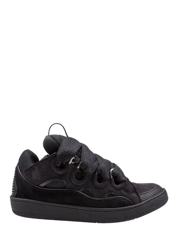 LANVIN Leather And Suede Sneakers - Black