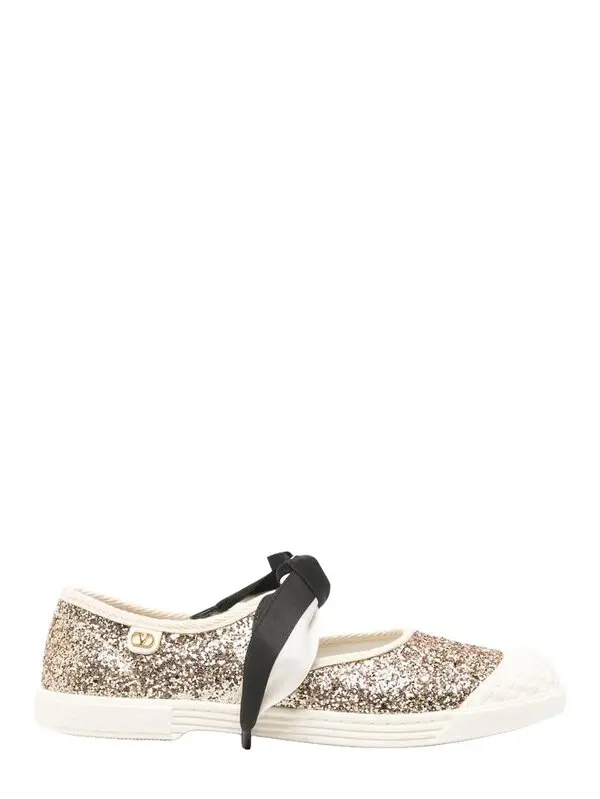 Valentino Garavani Ballerina Flats - Gold/neutrals