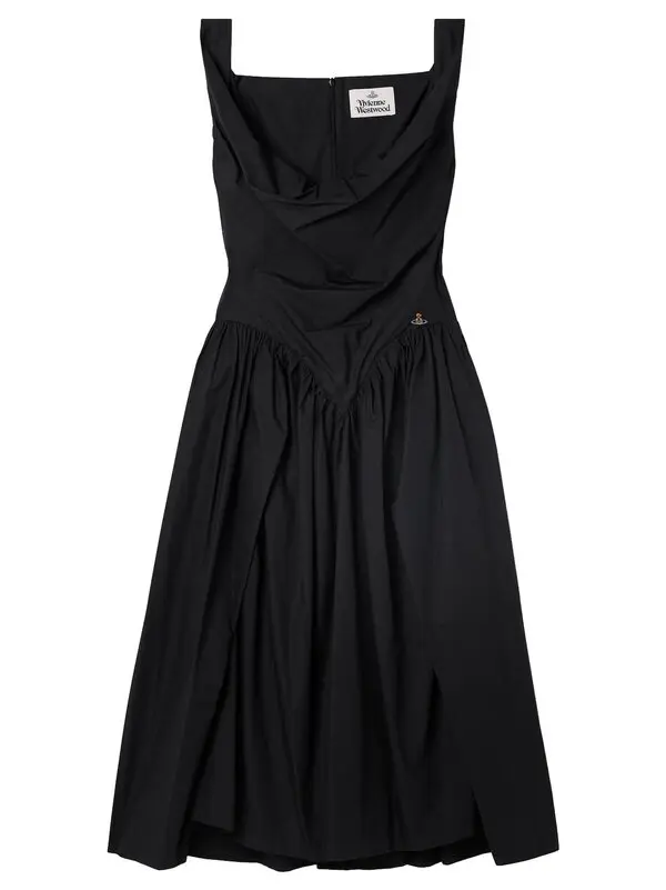 VIVIENNE WESTWOOD Sunday Gathered Midi Dress - Black