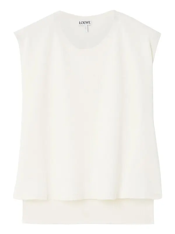 Loewe Layered Wool-jersey Top - White