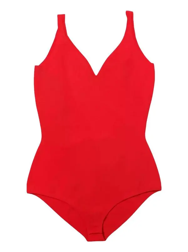 Alexander McQueen V-neck Bodysuit - Red