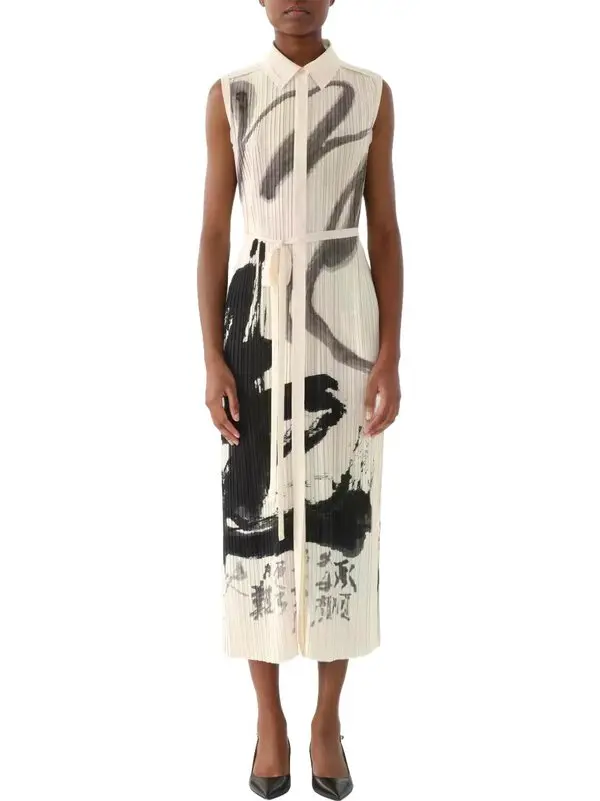 JASON WU Plissé-effect Midi Dress - White