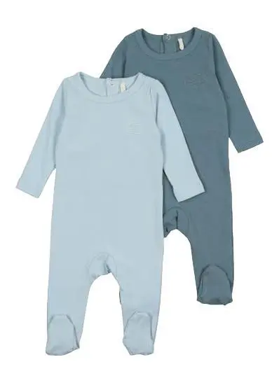 POUF 2-pack Baby Footies - Blue