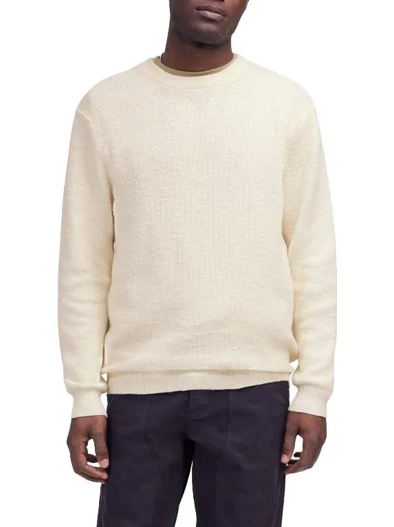 Madewell Waffle Knit Crewneck Sweater - Vintage Ivory