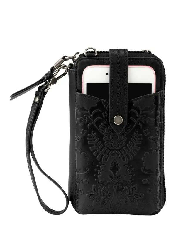 THE SAK Silverlake Smartphone Crossbody - Black Floral Emboss