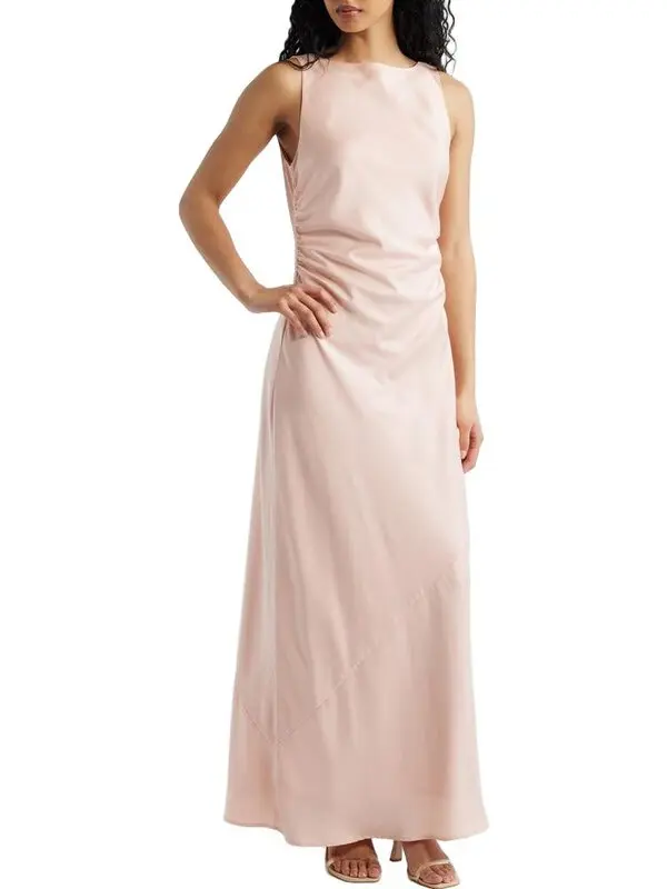 WAYF Isadora Open Back Cocktail Dress - Blush