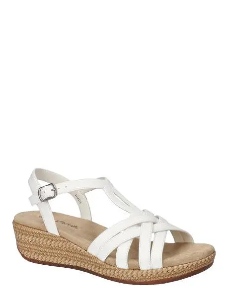EASY WORKS BY EASY STREET Lua Wedge Sandal - White