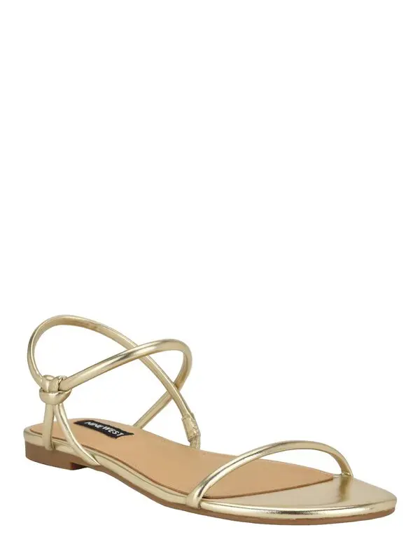 Nine West Ankle Strap Sandal - Gold
