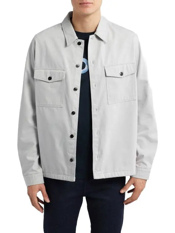 Hugo Enalu Button-up Overshirt - Light/ Pastel Grey