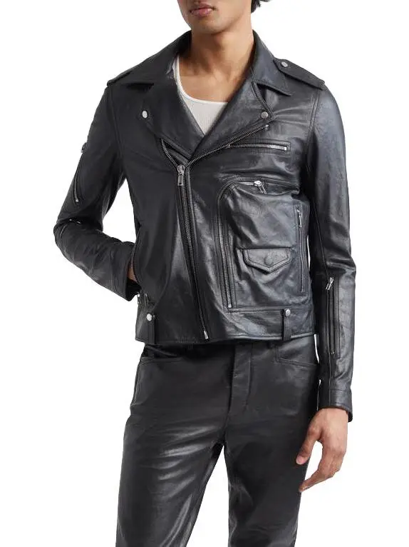 Rick Owens Hollywood Bauhaus Stooges Leather Jacket - Black