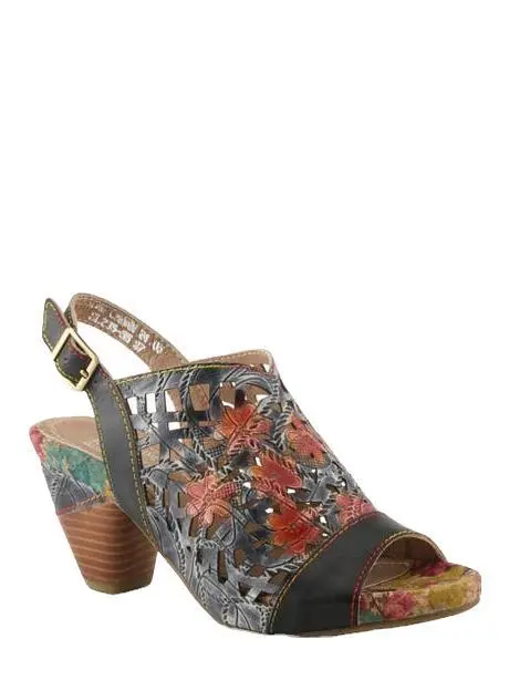 SPRING STEP SHOES Eclipsing Slingback Sandal - Black Multi