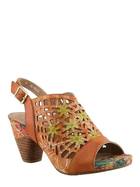 SPRING STEP SHOES Eclipsing Slingback Sandal - Orange Multi